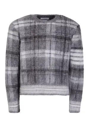 Thom Browne Jacquard-knit Mohair-blend Sweater - Gray