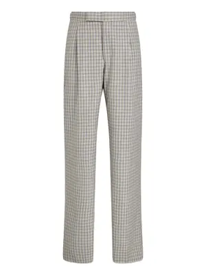 Thom Browne Houndstooth Wool-tweed Trousers - Brown