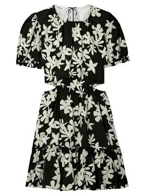 LEMLEM Sea Floral-print Mini Dress - Black
