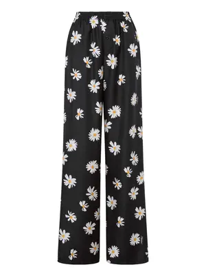 Moschino Daisy-print Trousers - Black