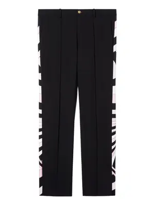 Emilio Pucci Iride-print Trousers - Black