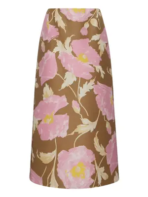 La DoubleJ Printed Pencil Skirt - Green