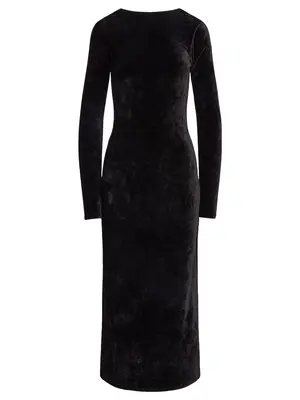 Polo Ralph Lauren Long Sleeve Velvet Dress - Black