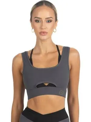 AKALIA Cleo Color Block Activewear Sportsbra - Black