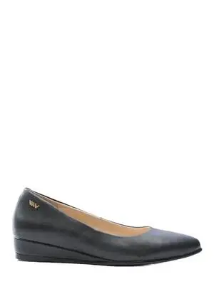 VISCATA Roma Leather Flats - Black