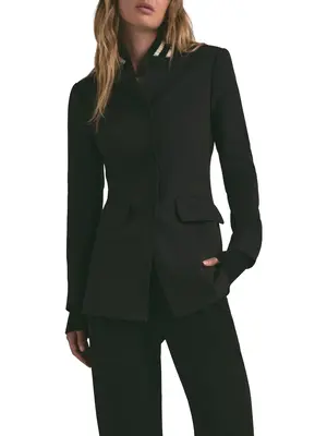 FAVORITE DAUGHTER Varsity Blazer Black