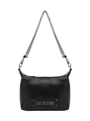 Moschino Logo Shoulder Bag - Black