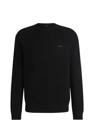 BOSS Logo-rubberized Sweatshirt - Black