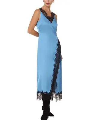 WHISTLES Iris Lace Wrap Dress