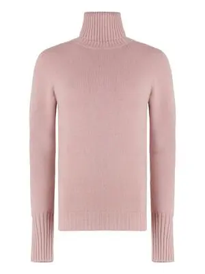 THE (ALPHABET) Cashmere Turtleneck Pullover - Pink