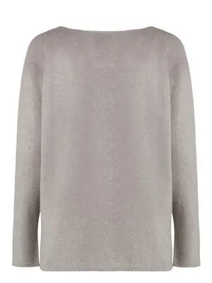 THE (ALPHABET) Cashmere Blend Pullover - Grey