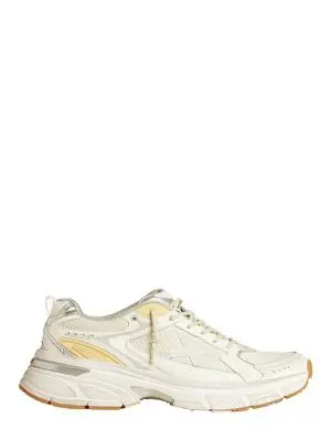 Golden Goose Lightstar Net Mixed Leather Runner Sneakers - White/gold