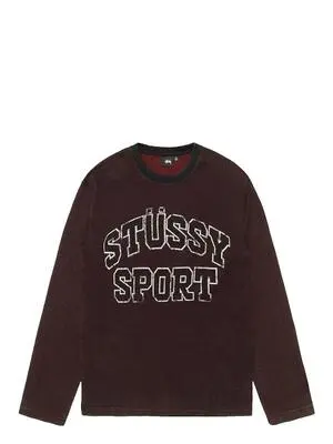 StÜssy Two Tone Cotton Mesh Crew - Black