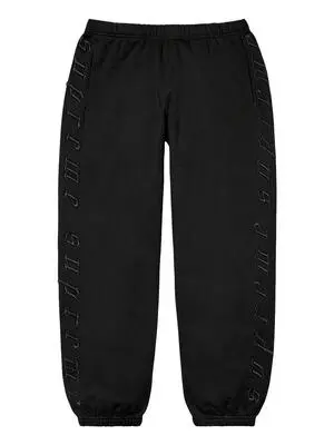 Supreme Raised Embroidery Sweatpant - Black
