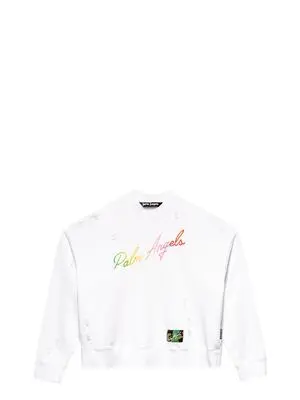 Palm Angels Miami Logo Crewneck - White