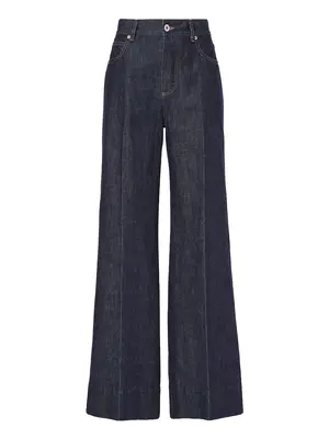 Bottega Veneta High-rise Wide-leg Jeans - Blue