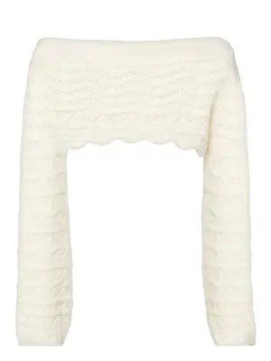 BANANHOT Helena Crochet Crop Top - White