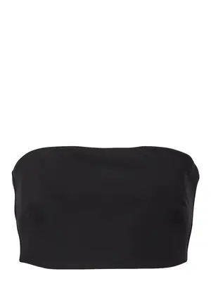 Staud Palladium Strapless Crop Top - Black