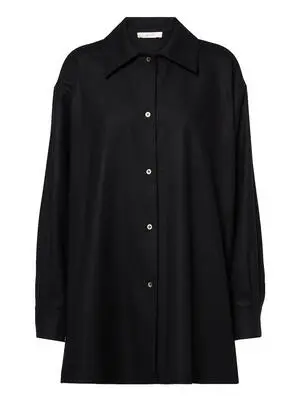 THE ROW Komako Wool And Cashmere Shirt - Black