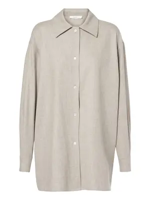 THE ROW Komako Wool And Cashmere Shirt - Grey