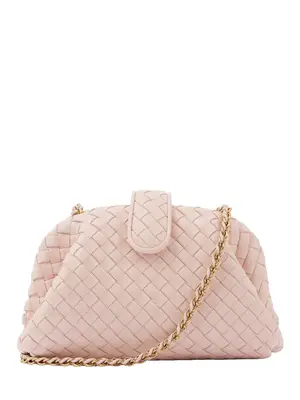 Bottega Veneta Bottega Veneta Lauren 1980 Intrecciato Small Clutch Pink