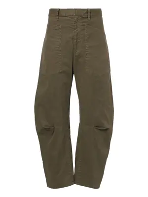 NILI LOTAN Shon Barrel-leg Pants - Brown