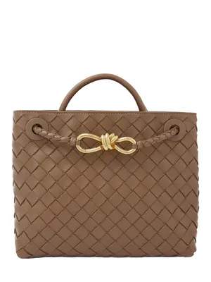 Bottega Veneta Small Intrecciato Andiamo Tote - Brown
