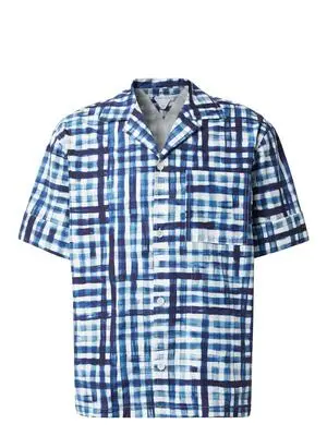 Bottega Veneta Gingham Cotton Bowling Shirt - White