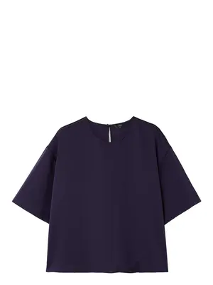 LESET Barb Satin T-shirt Midnight Blue