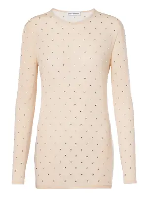 Rabanne Crystal-embellished Top - Beige