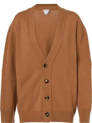Bottega Veneta Bottega Veneta Buttoned Cashmere Cardigan Beige