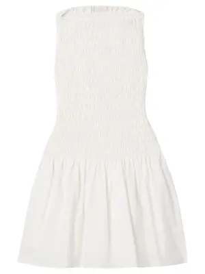 Faithfull The Brand Noa Shirred Mini Dress - White