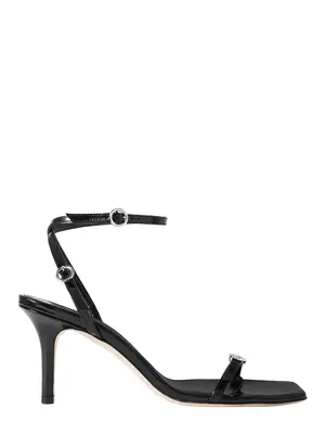 AeydĒ Hallie Patent-leather Sandals - Black
