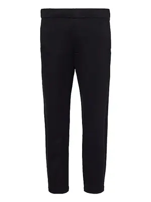 Paige Relaxed-fit Tapered Stretch-jersey Trousers - Black