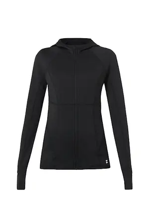 Sweaty Betty Pro Run Zip-up Stretch-woven Top - Black