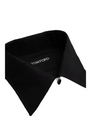 TOM FORD Apos;s Cotton Plisse Dress Shirt - Black