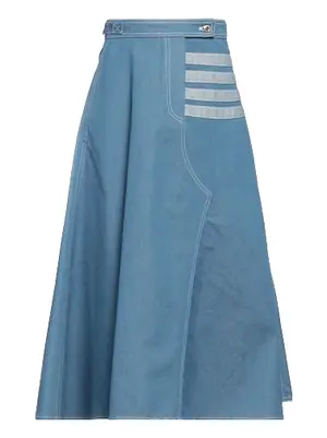 Thom Browne Denim Flared Skirt - Blue