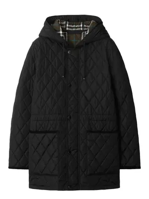 Burberry Devon Quilted Parka - Black