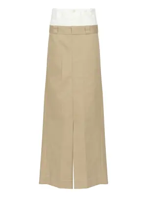 MAISON MARGIELA High-rise Maxi Skirt - Neutrals