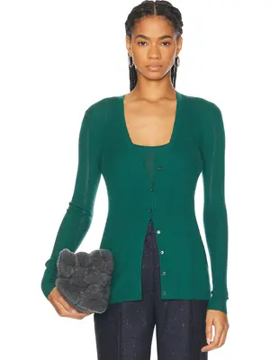 Gabriela Hearst Lillian Cardigan - Emerald Green