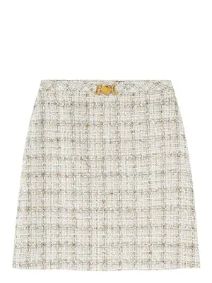 Versace Tweed A-line Mini Skirt - Neutrals