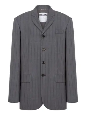 Moschino Pinstriped Blazer - Grey