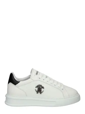 Roberto Cavalli Logo-plaque Trainers - White