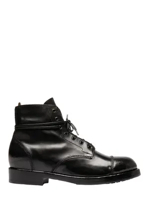 Officine Creative Leather Lace-up Boots - Black