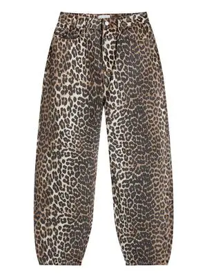 GANNI Stary Denim Jeans - Leopard