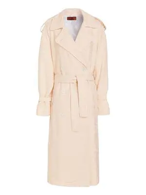 Missoni Cotton-jacquard Trench Coat - Blush