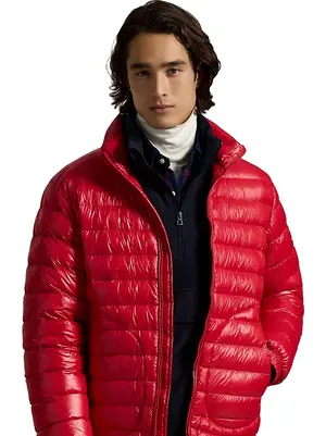 Ralph Lauren Glossed Down Jacket Rl 2000 Red Glossy