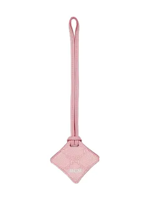 Mcm Ottomar Airtag Luggage Charm - Silver Pink