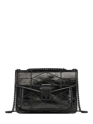Mcm Travia Quilted Shoulder Bag - Black