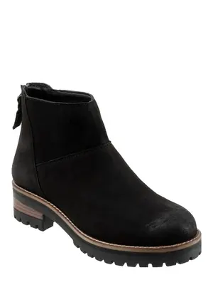 Softwalk Elmhurst Platform Bootie - Black Nubuck